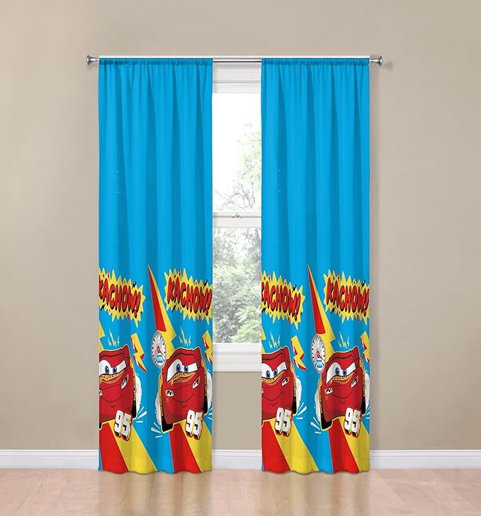 Disney Pixar Cars Kachow 2 Panels Drapes Set - 84 Inch Long - Walmart.com