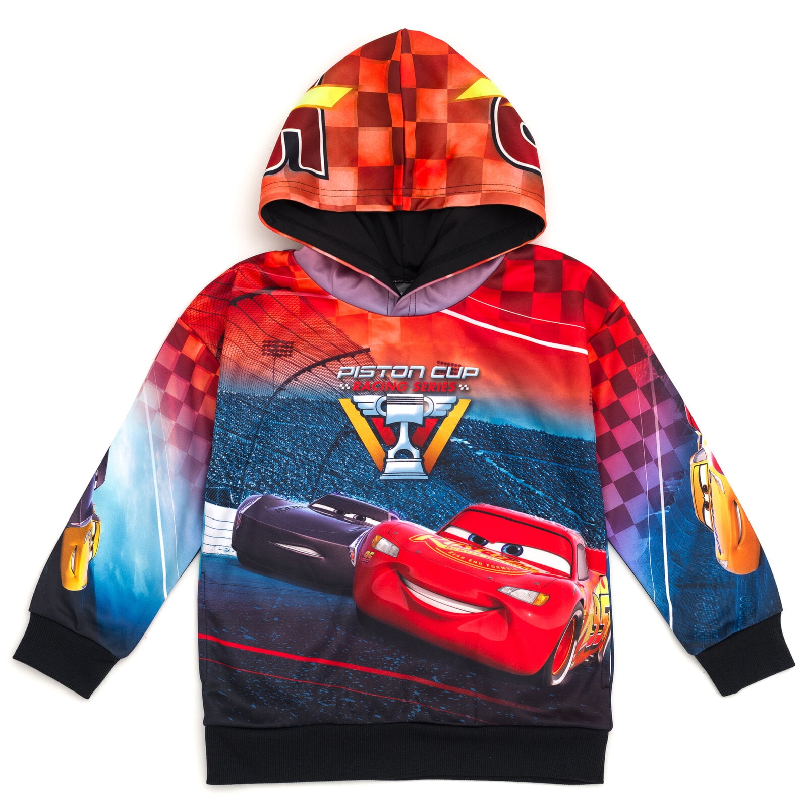 Disney Pixar Cars Lightning McQueen Toddler Boys Fleece Pullover Hoodie ...