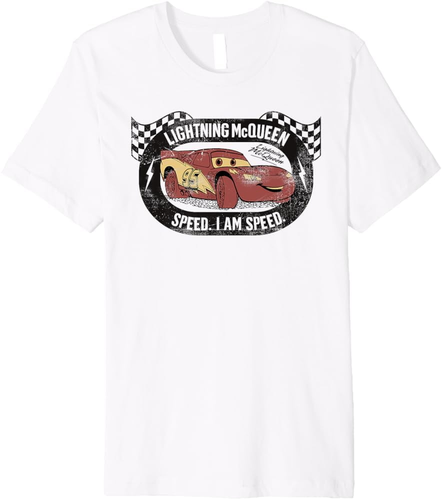 Disney Pixar Cars Lightning Mcqueen I Am Speed Shirt, Size 4Xl, Tee Ash ...