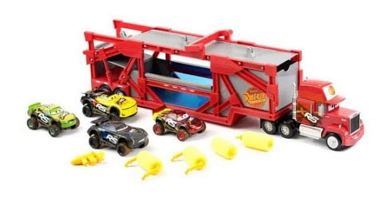 Disney Pixar Cars: Mack Hauler Mudwash Playset with 4 Diecast Cars ...