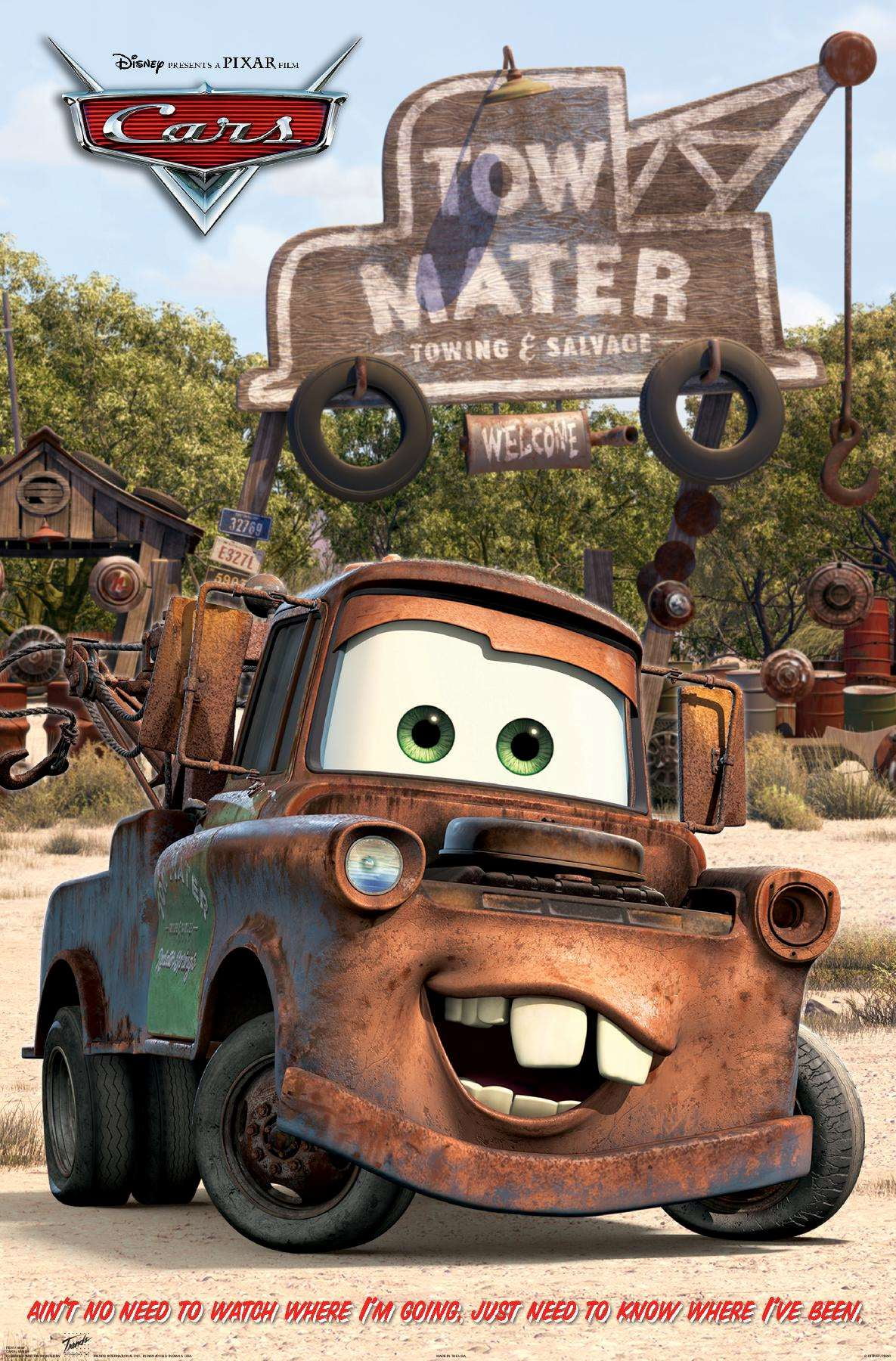 Disney Pixar Cars - Mater Wall Poster, 14.725" x 22.375" - Walmart.com