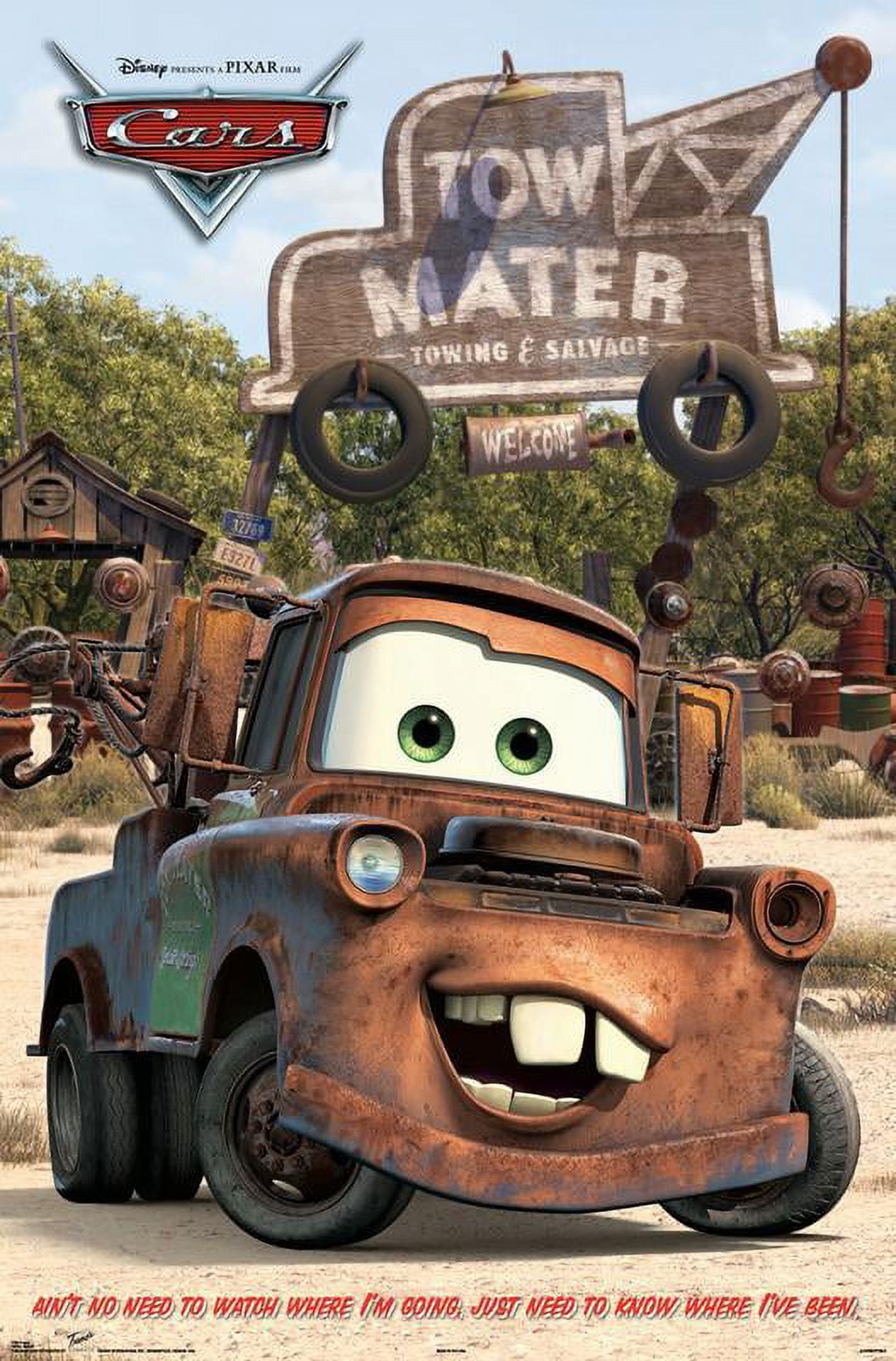 Disney Pixar Cars - Mater Wall Poster, 22.375" x 34" - Walmart.com