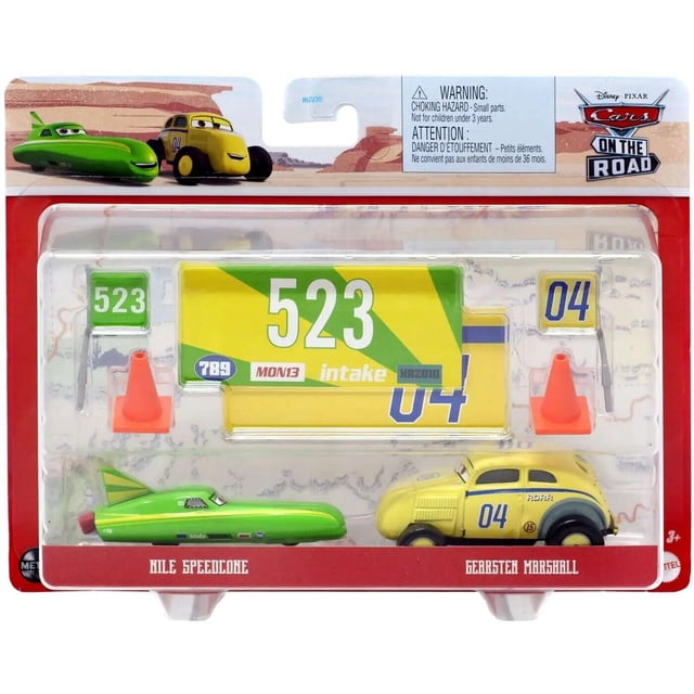 Disney Pixar Cars Metal 2 Pack Nile Speedcone & Gearsten Marshall ...