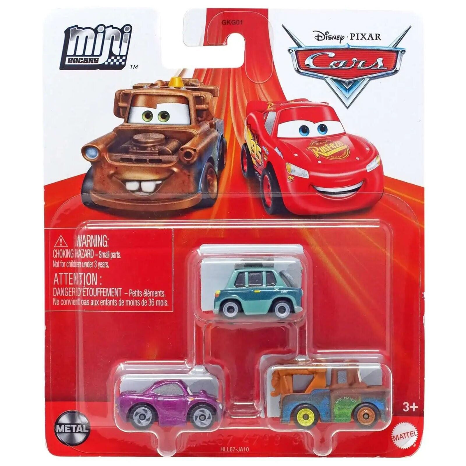 Disney Pixar Cars Metal Mini Racers 3-Pack Professor Z, Mater, Holley ...