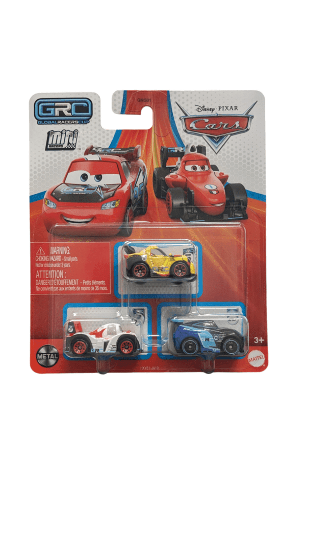 Disney Pixar Cars Mini Racers 3-Pack Metal Vehicles Shu Miguel Jackson ...