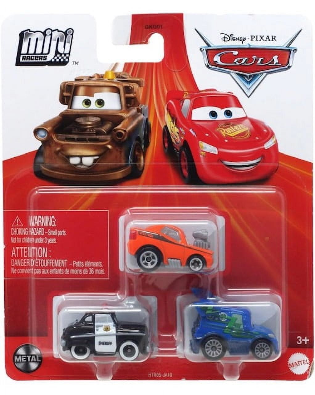 Disney Pixar Cars Mini Racers (Snot Rod - DJ - Sheriff) 3 Pack Minis ...