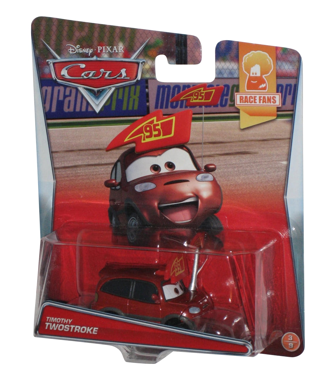 Disney Pixar Cars Movie Timothy Twostroke Race Fans Die-Cast Toy Car ...