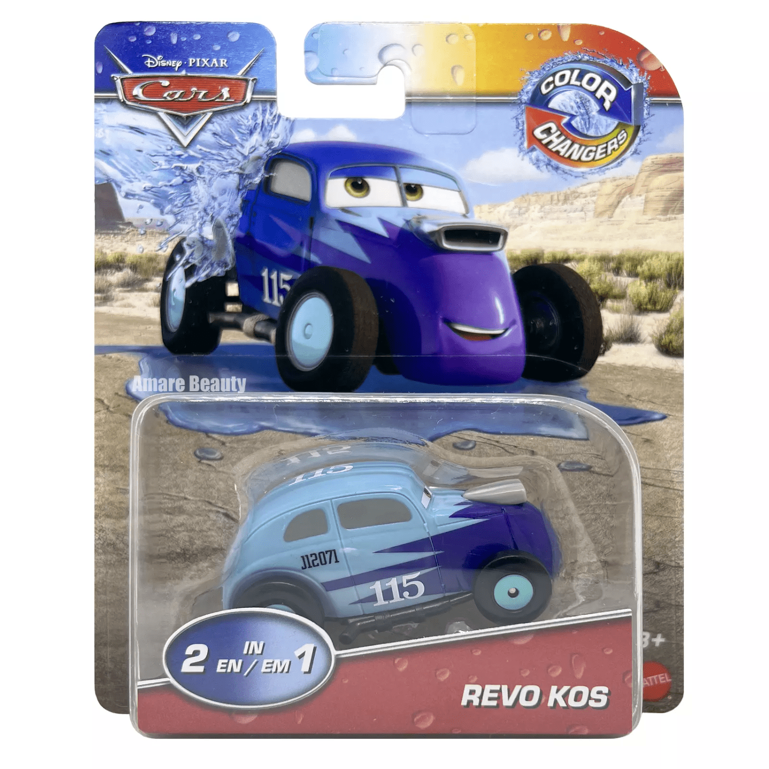 Disney Pixar Cars On The Road REVO KOS Color Changers Action Toy Car 1: ...