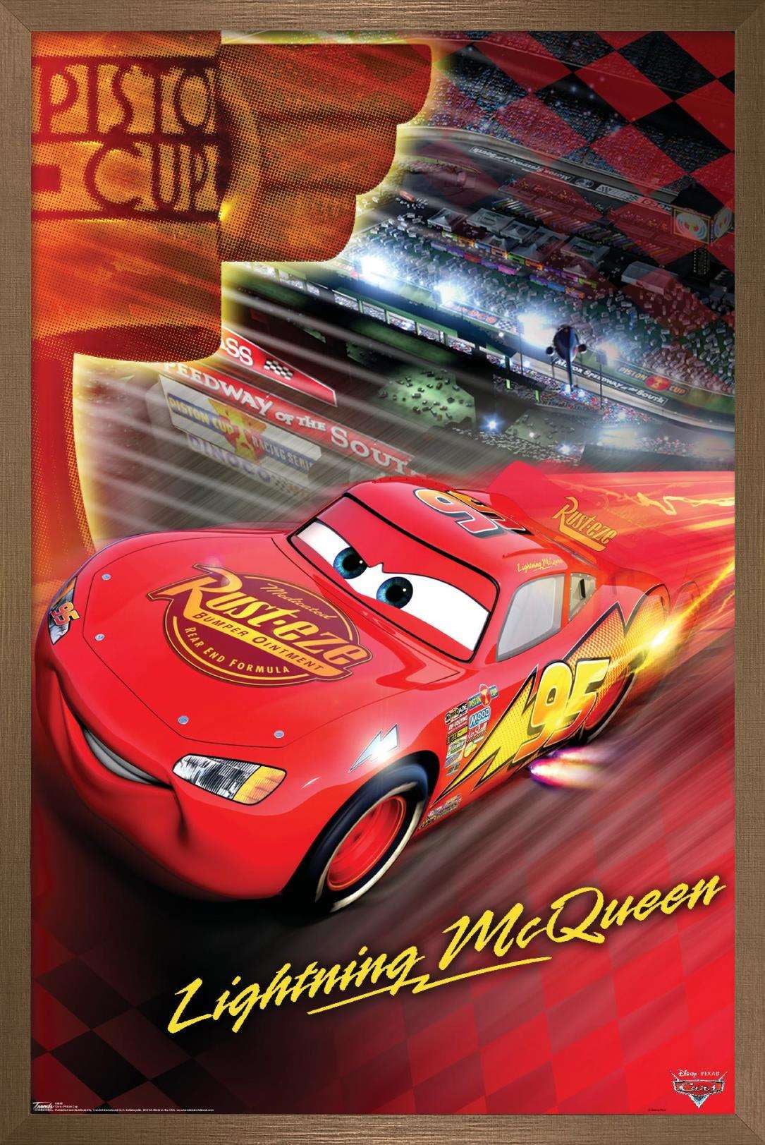 Disney Pixar Cars - Piston Cup Wall Poster, 22.375" x 34", Framed ...
