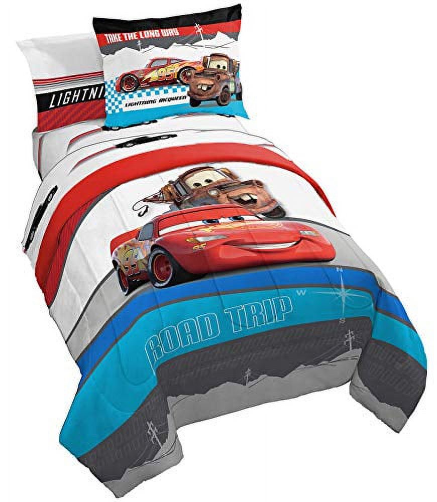 Disney Pixar Cars Comforter Full Bed Set - Lightning McQueen Kids Queen ...