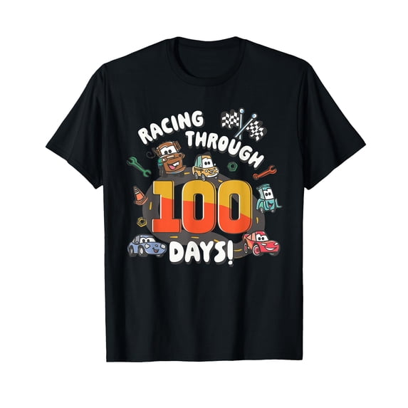 Disney & Pixar Cars Racing Through 100 Days of School T-Shirt ...