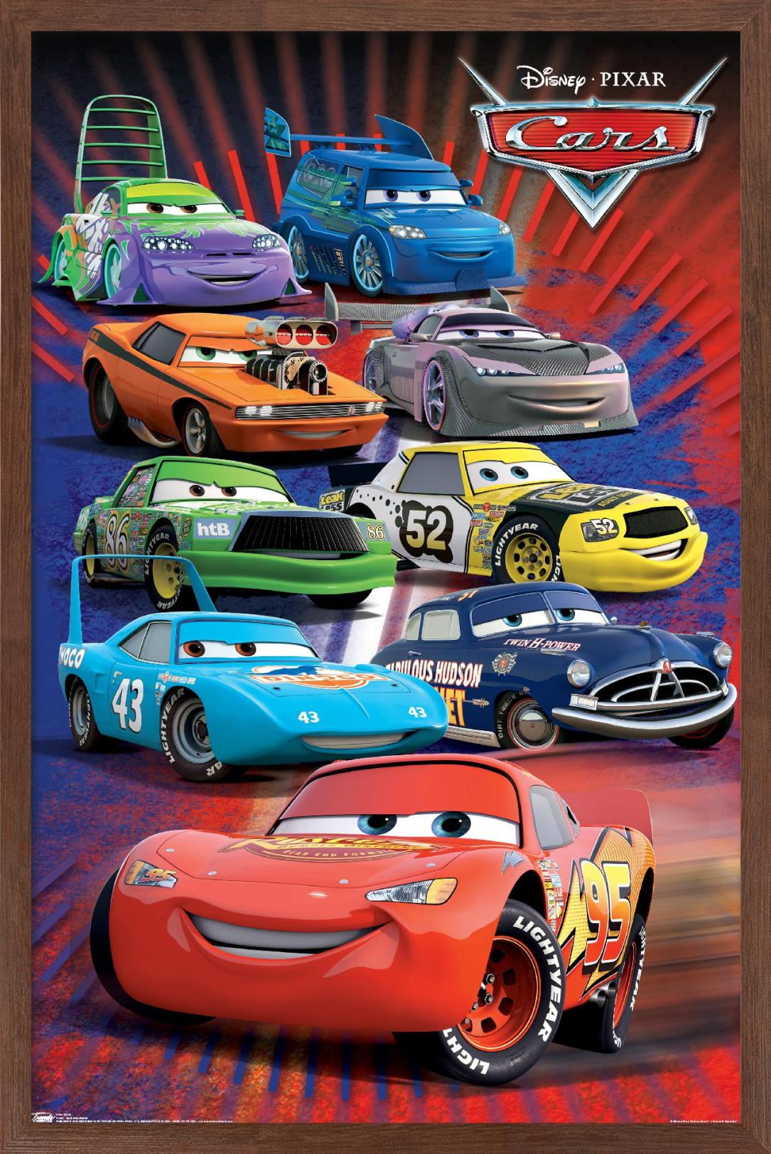 Disney Pixar Cars - Supercharged Wall Poster, 14.725" x 22.375", Framed ...