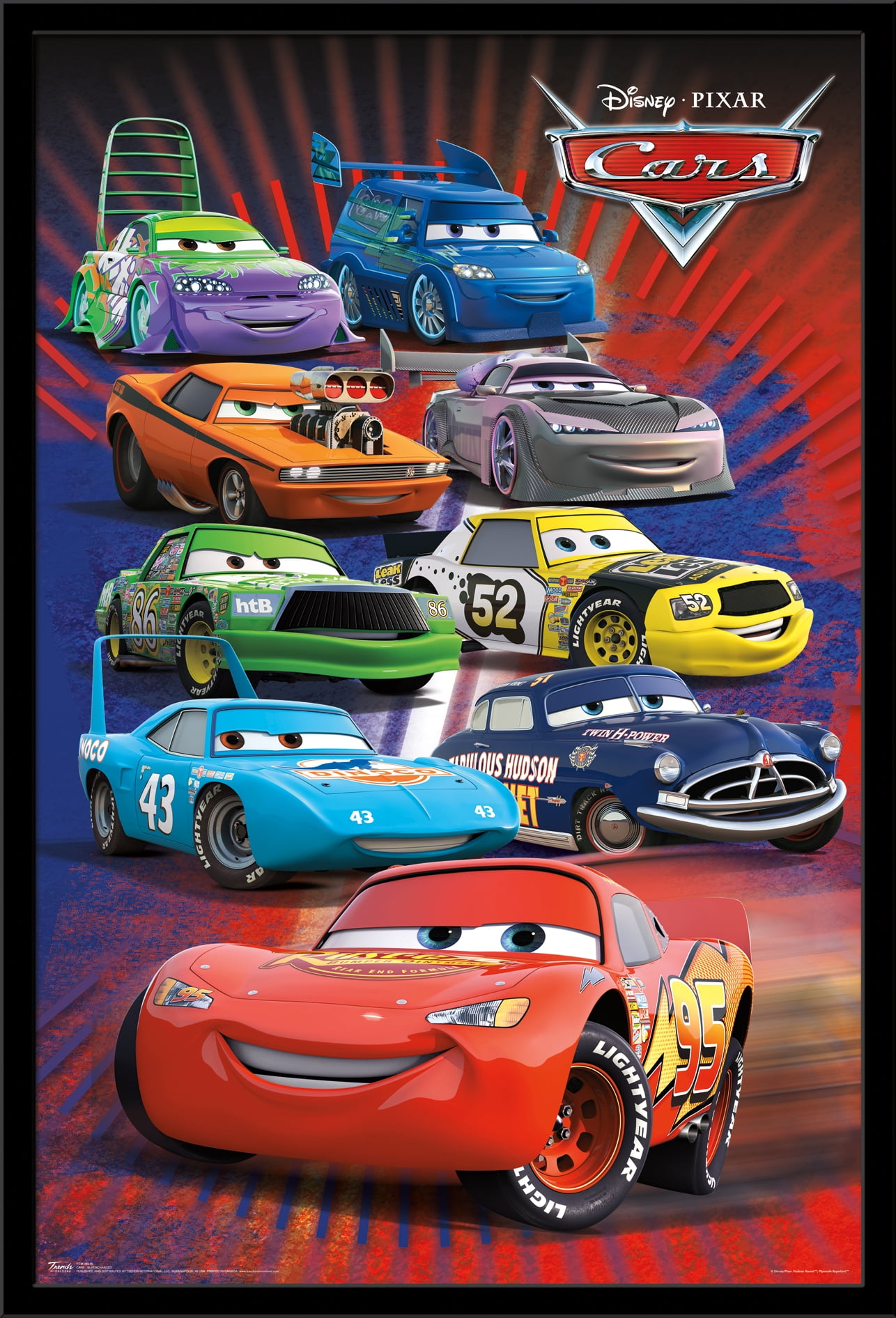 Disney Pixar Cars - Supercharged Wall Poster, 22.375" x 34", Framed ...