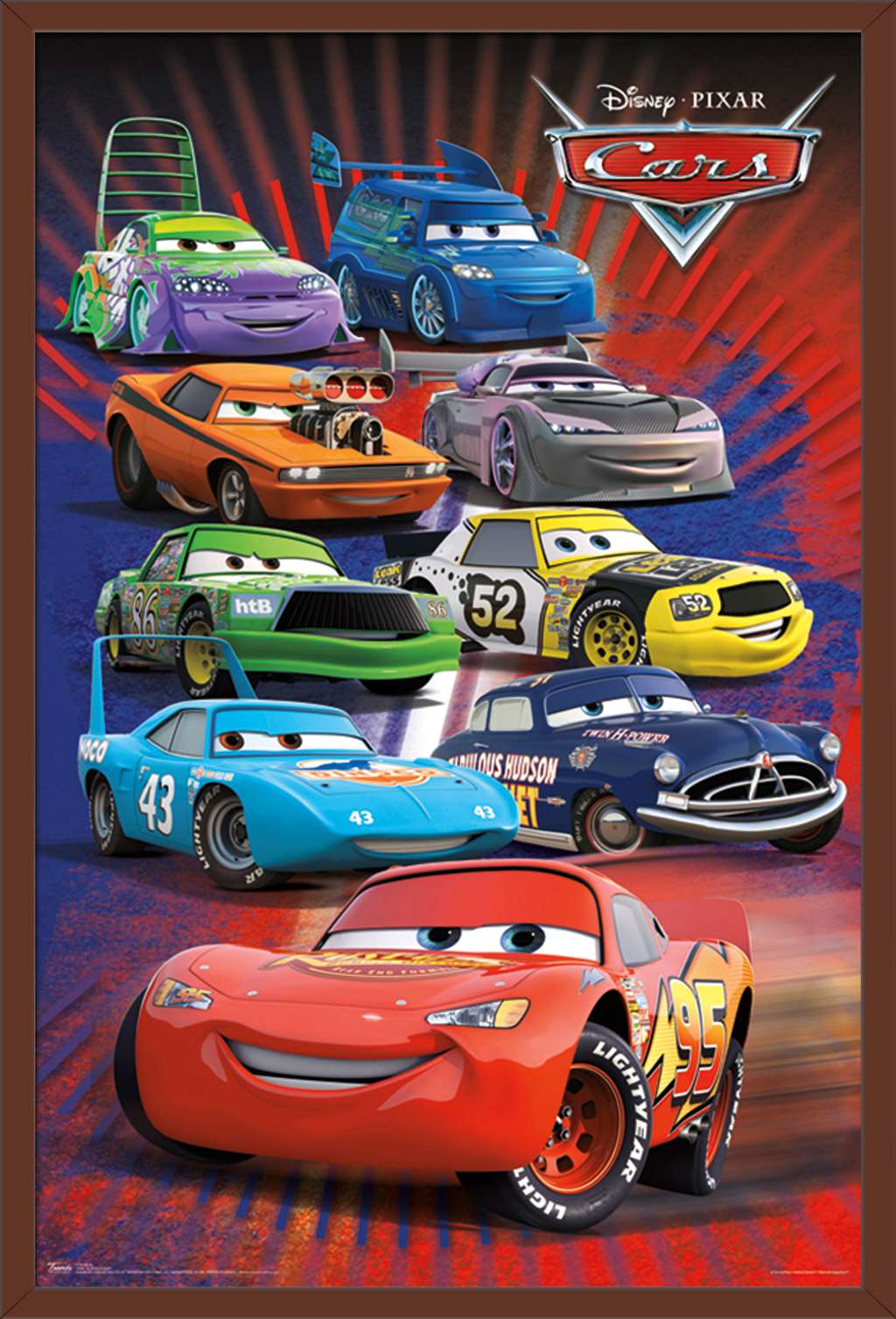 Disney Pixar Cars - Supercharged Wall Poster, 22.375" x 34", Framed ...