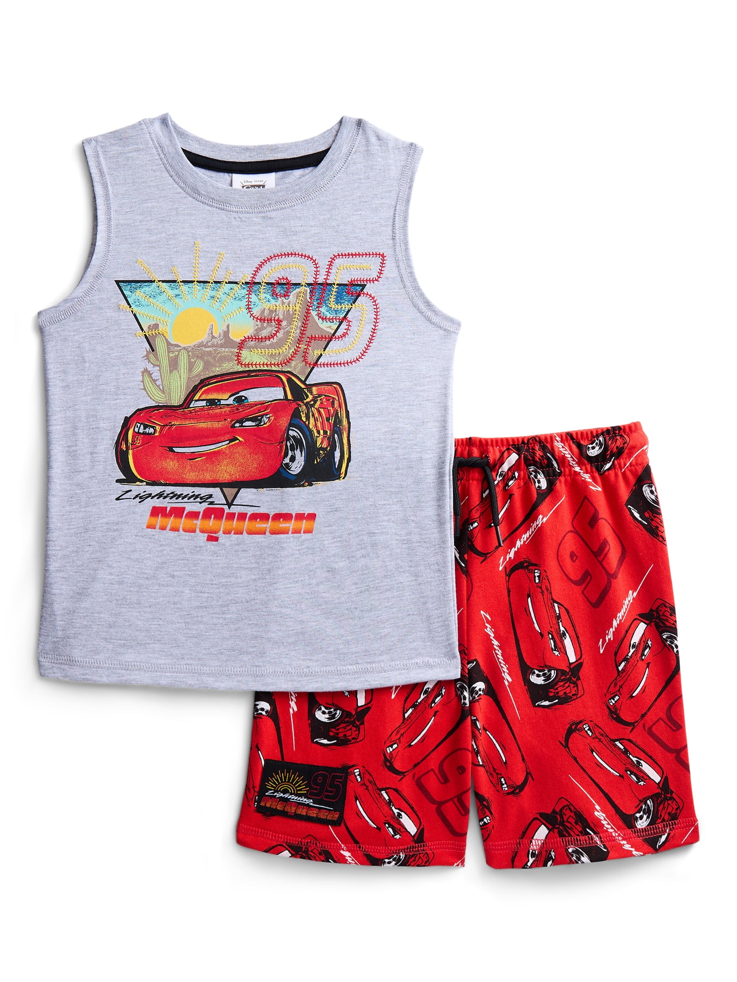Disney Pixar Cars Toddler Boys Graphic Tank Top and Matching Allover ...