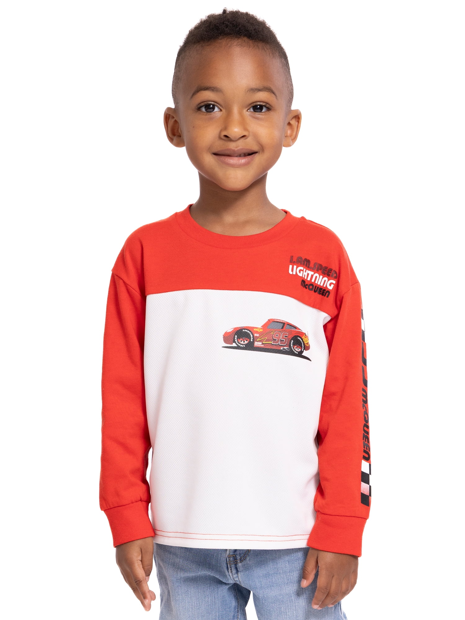 Disney Pixar Cars Toddler Boys Graphic Crewneck Pullover with Long ...