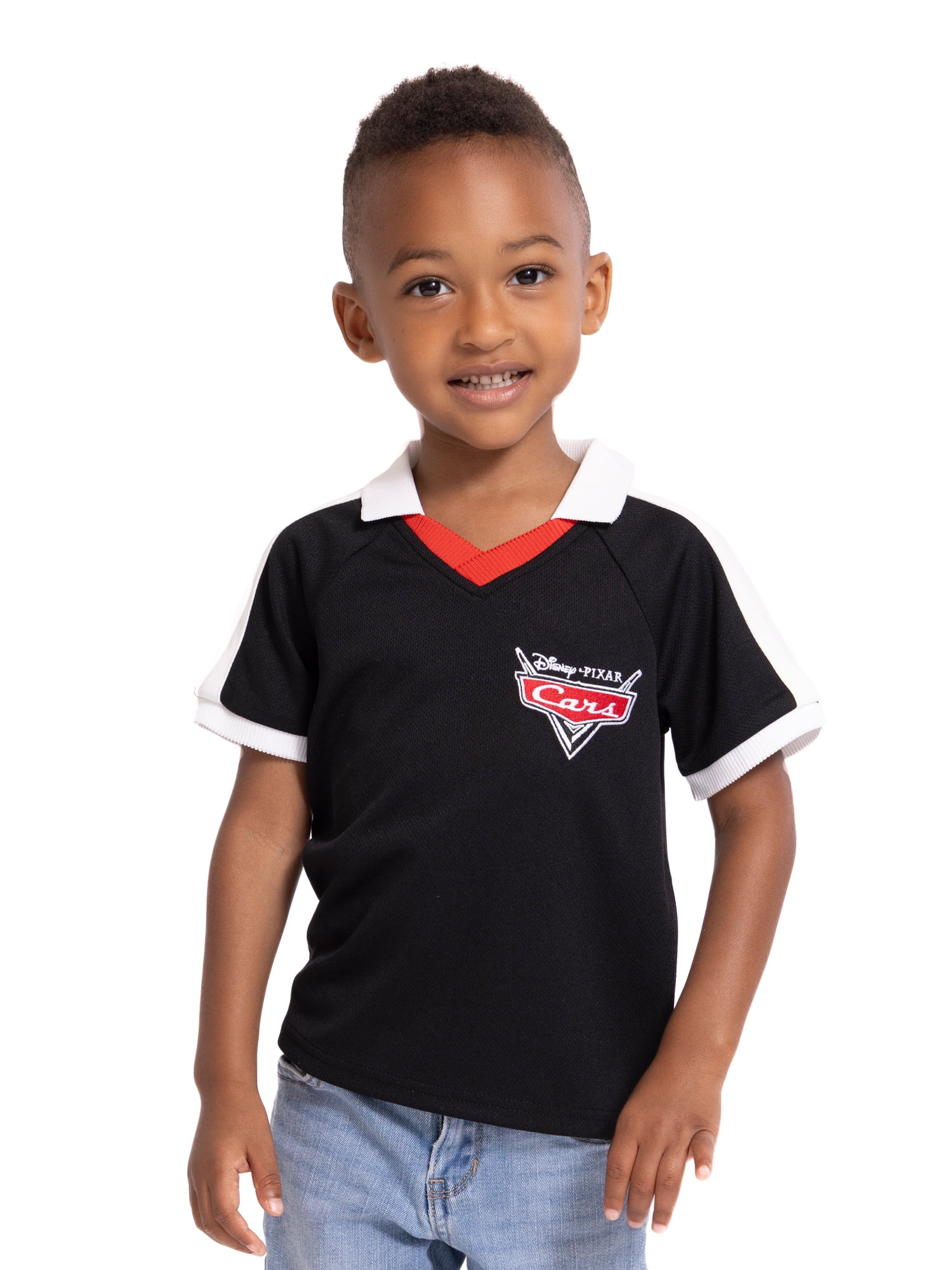 Disney Pixar Cars Toddler Boy's Short Sleeve Collared Graphic Top ...