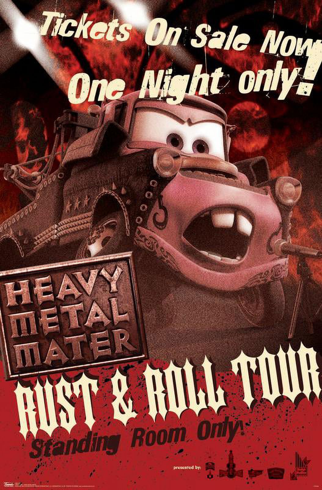 Disney Pixar Cars Toons - Heavy Metal Mater Wall Poster, 22.375" x 34 ...