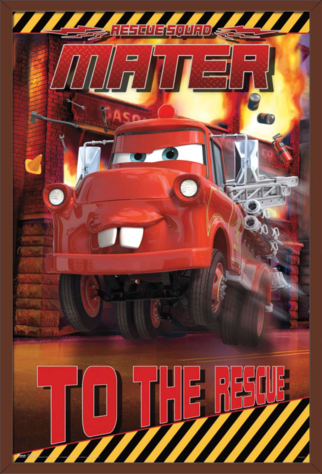 Disney Pixar Cars Toons - Rescue Wall Poster, 22.375" x 34", Framed ...