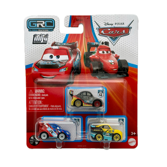 Disney Pixar Cars Toys, Global Racers Cup Mini Racers 3-Pack Metal Toy ...