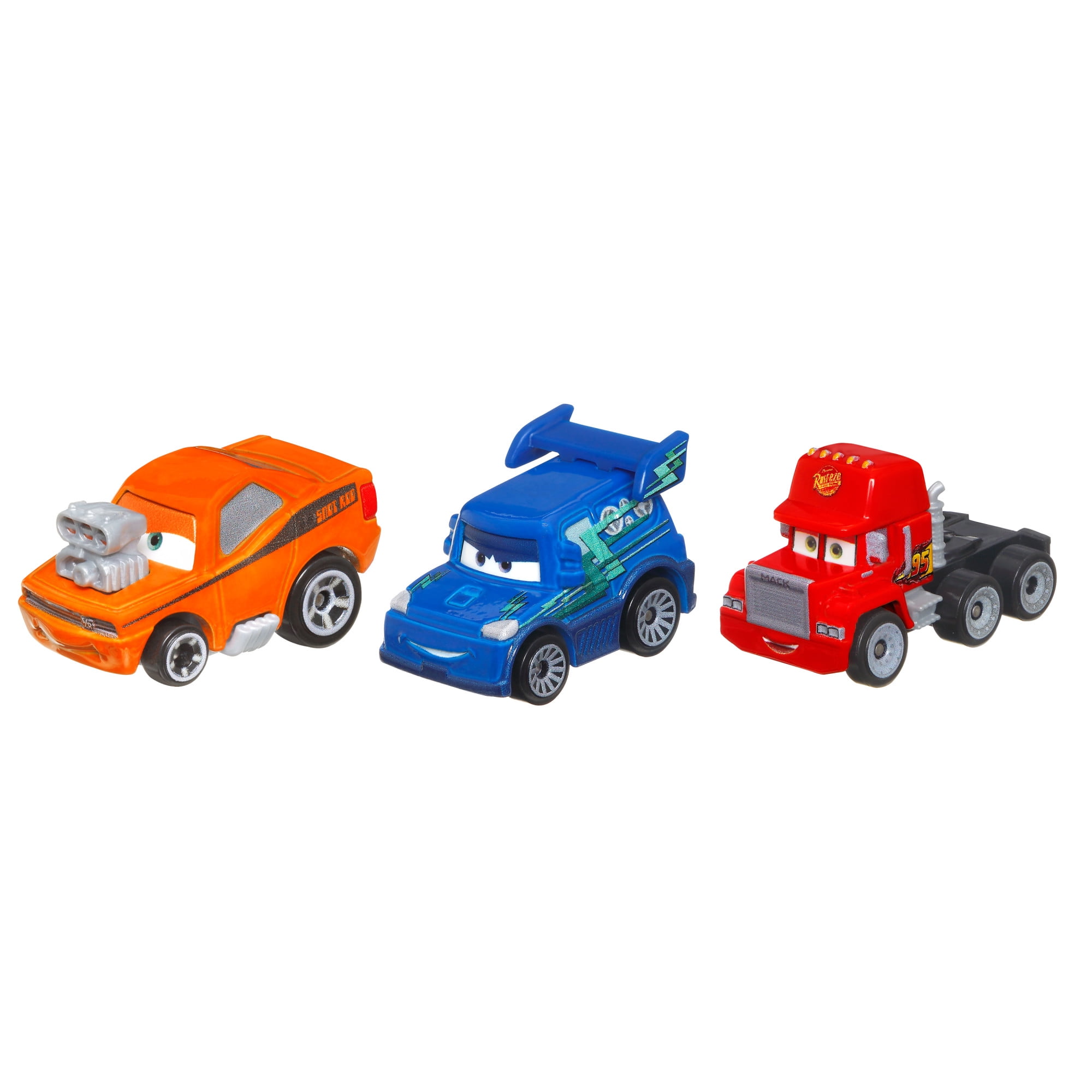 Disney Pixar Cars Mini Racers 3-Pack, Die-Cast Metal Toy Cars ...