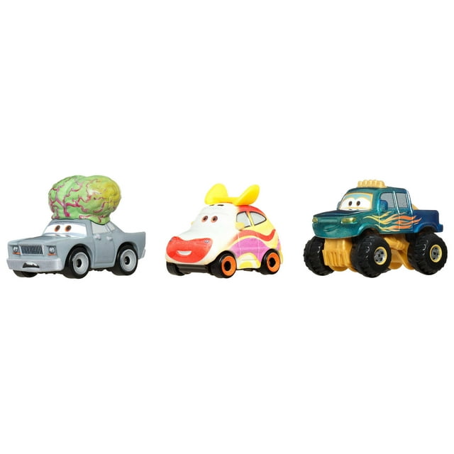 Disney Pixar Cars Toys, Mini Racers 3-Pack Metal Toy Cars - Walmart ...