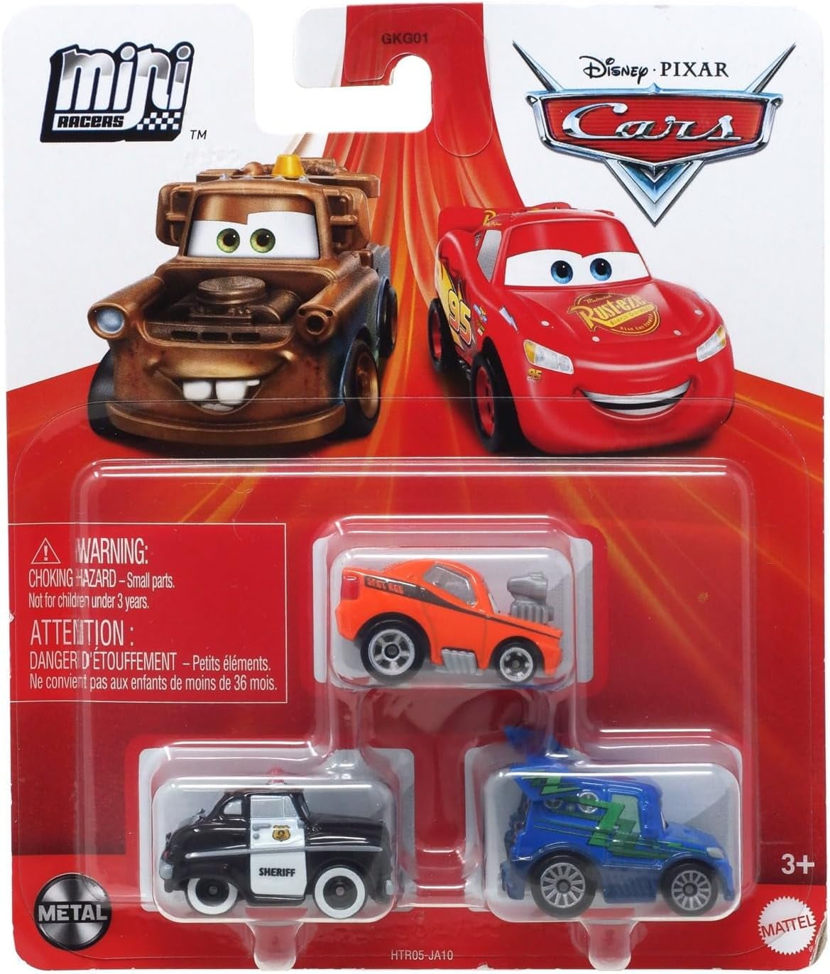 Disney Pixar Cars Toys, Mini Racers 3-Pack Metal Toy Cars, 0.64 lb ...