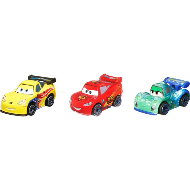 Disney Pixar Cars Toys, Mini Racers 3-Pack Metal Toy Cars - Walmart.com