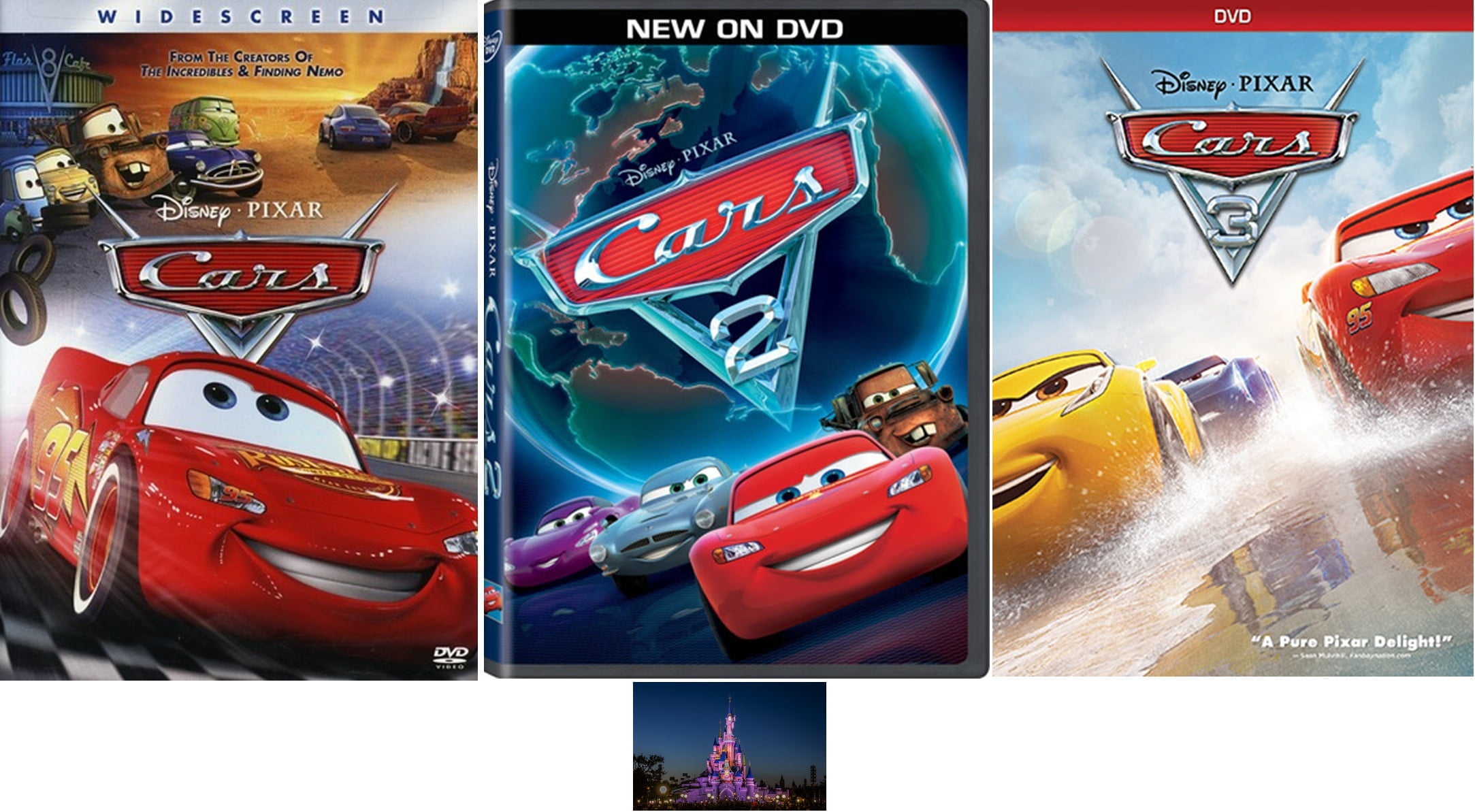 Disney Pixar Cars Trilogy Cars 1 One 2 Two 3 Three 3 DVD Set Bundled ...