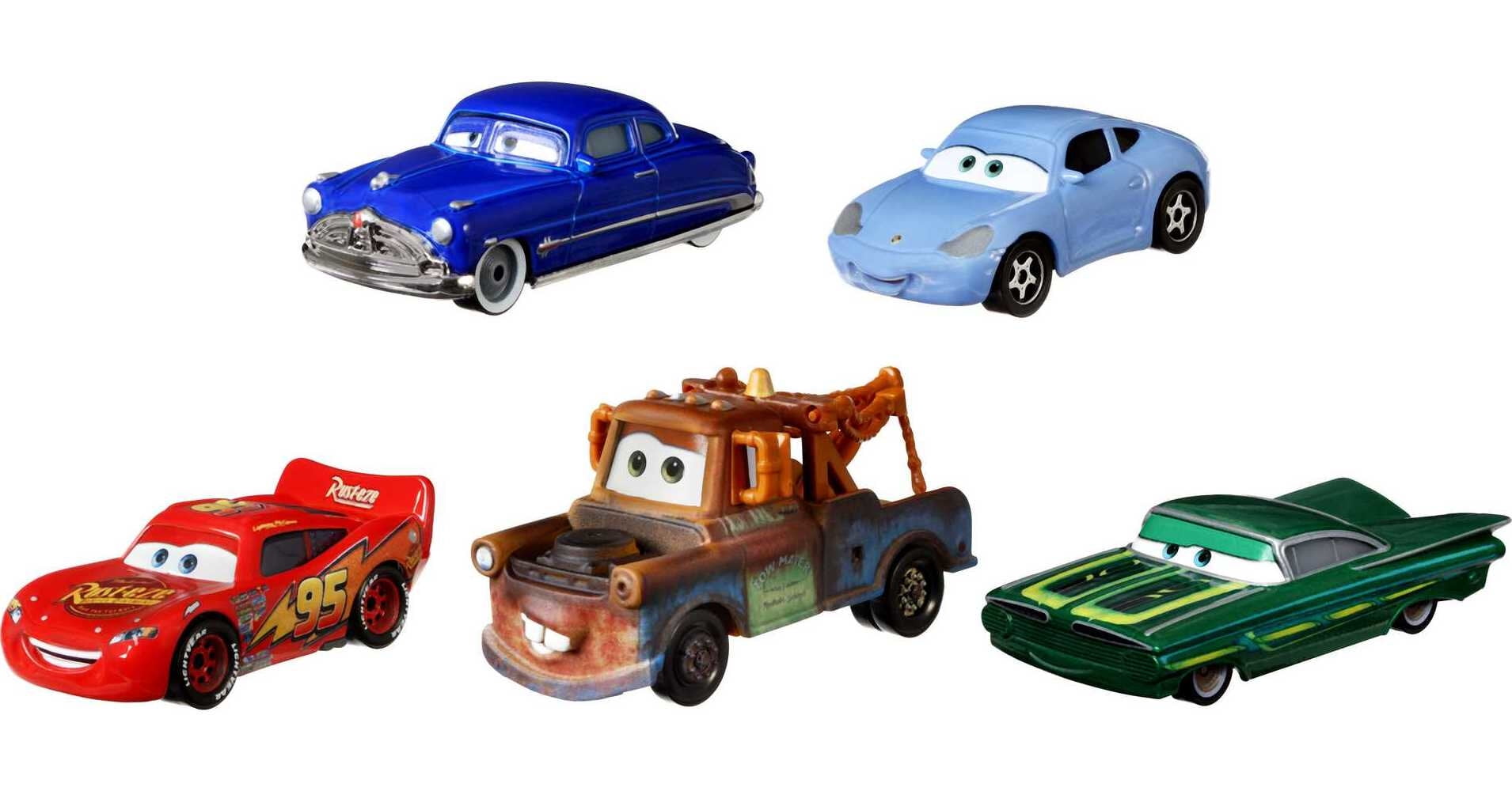 Disney Pixar Cars Toy Set, Radiator Springs Friends Race Vehicle 5-Pack ...