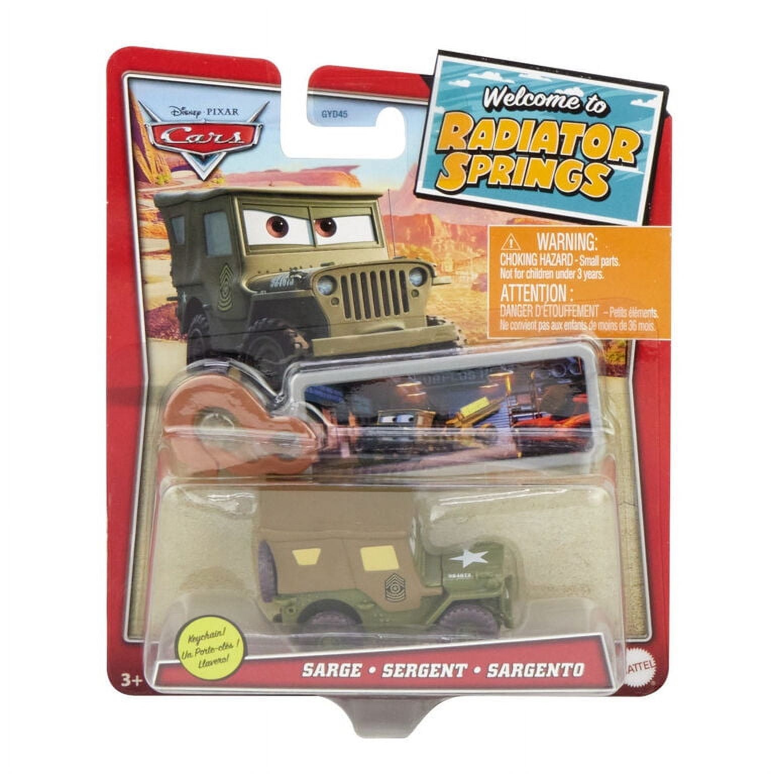 Disney Pixar Cars Welcome to Radiator Springs Sarge with Keychain 1:55 ...