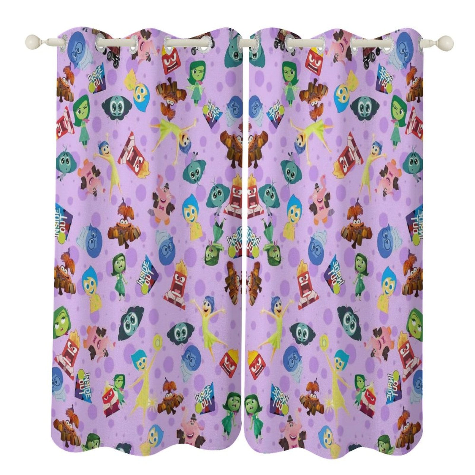 Disney-Pixar Cartoon Inside Out Curtains for Kids,Cartoon BlackOut ...