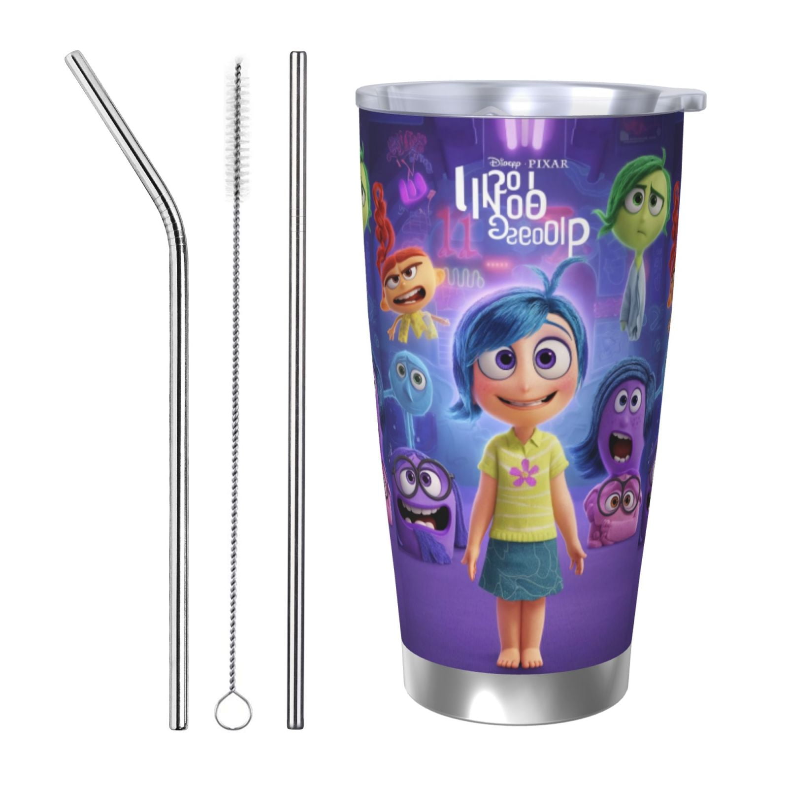 Disney-Pixar Cartoon Inside Out Water Bottle 20oz,Disney-Pixar Cartoon ...