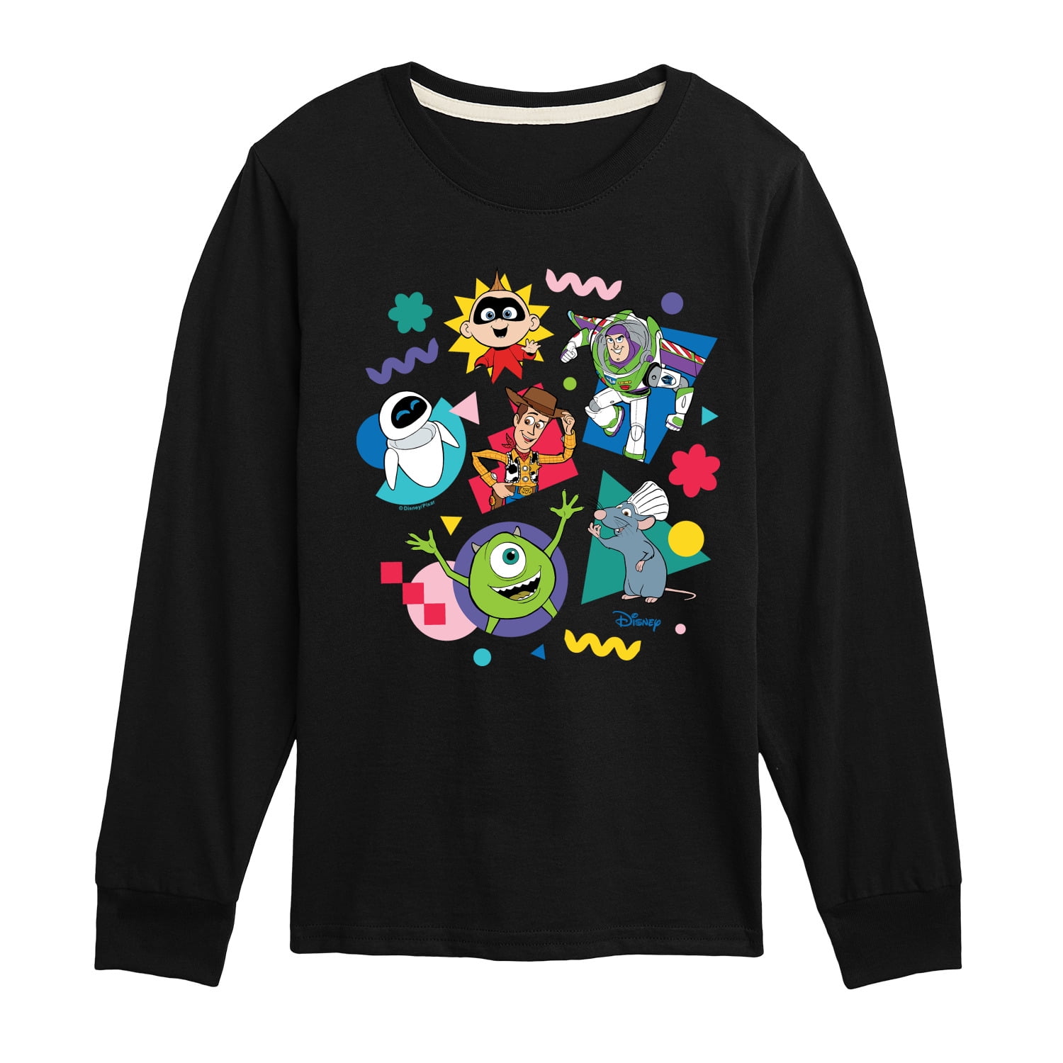 Disney - Pixar Character Shapes - Toddler & Youth Long Sleeve Graphic T ...