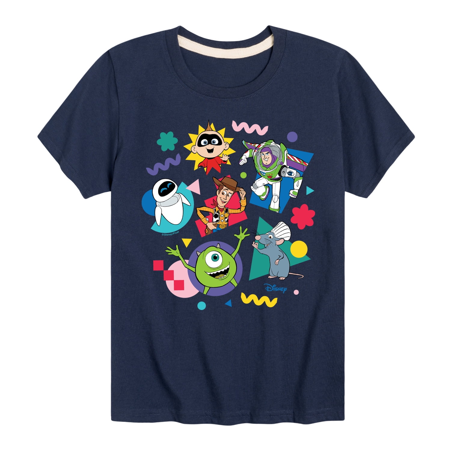 Disney - Pixar Character Shapes - Toddler & Youth Short Sleeve Graphic ...