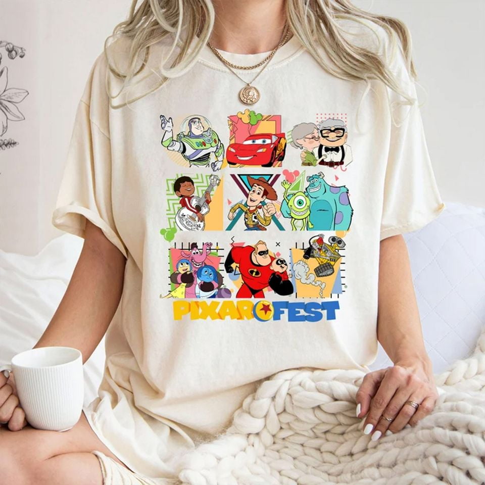 Disney Pixar Character Teet Disneyland Pixar Fest 2024 Teet Shirt, Size ...