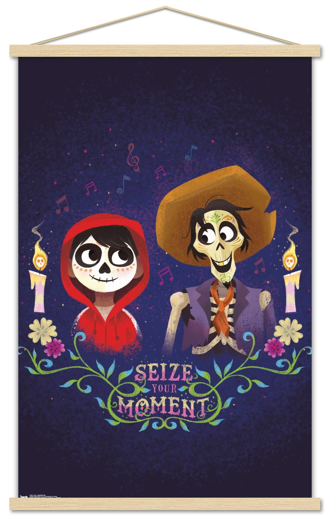 Disney Pixar Coco - Remember Me Wall Poster with Wooden Magnetic Frame ...