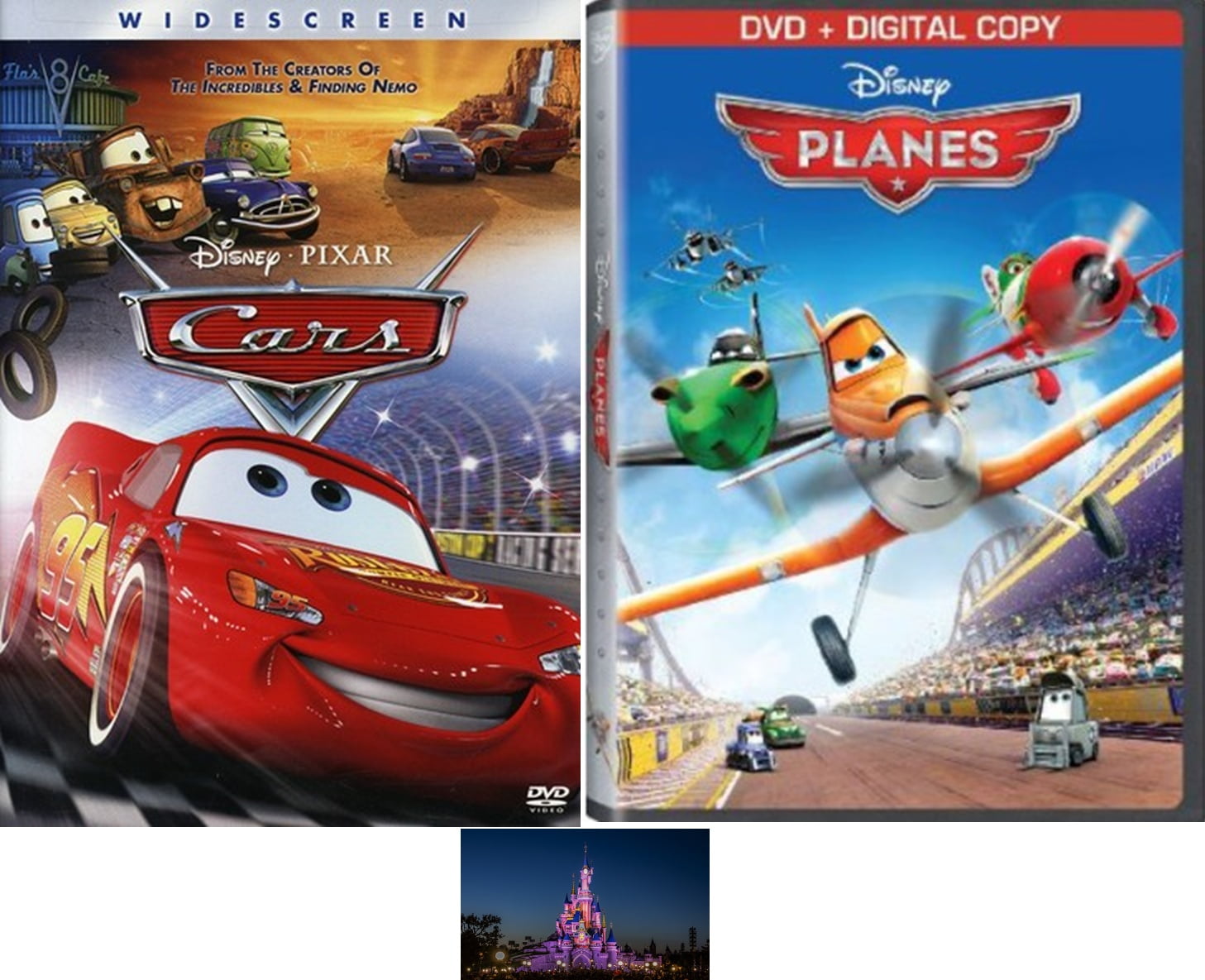Disney Pixar Double Feature CARS & PLANES 2 DVD Set Bundled with Bonus ...