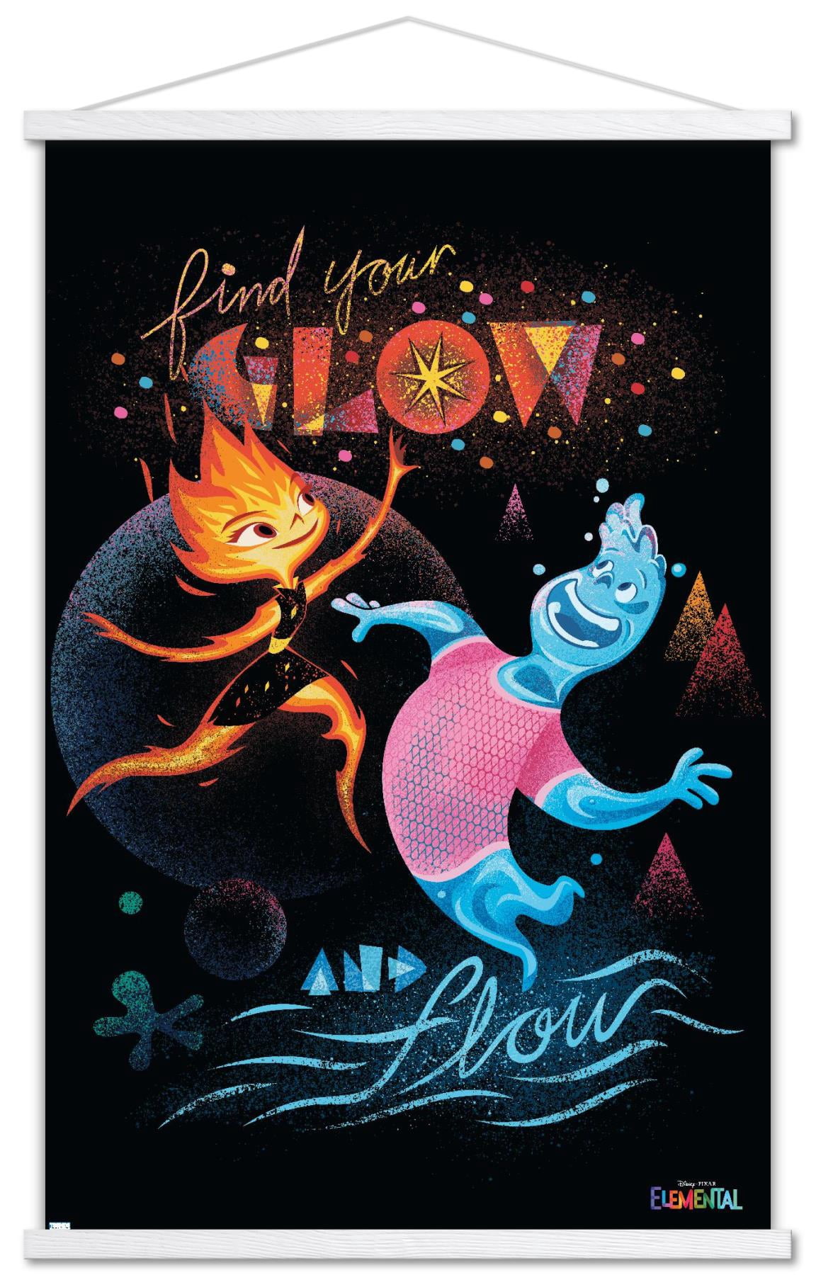 Disney Pixar Elemental - Find Your Glow Wall Poster with Magnetic Frame ...