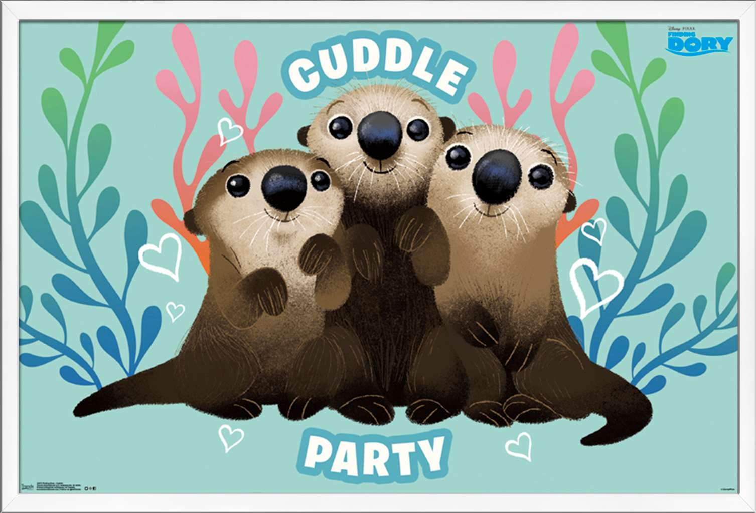 Disney Pixar Finding Dory - Cuddle Wall Poster, 22.375" x 34", Framed ...
