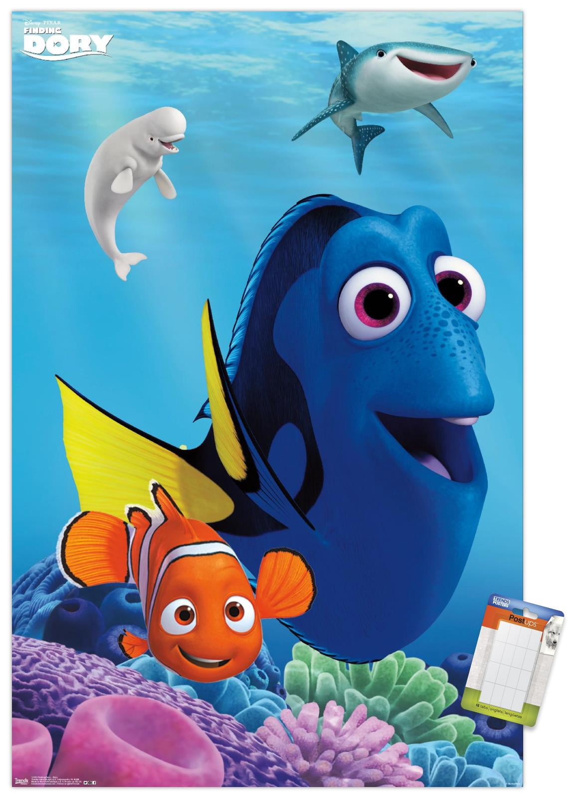 Disney Pixar Finding Dory - Dory Wall Poster, 22.375" x 34" - Walmart.com