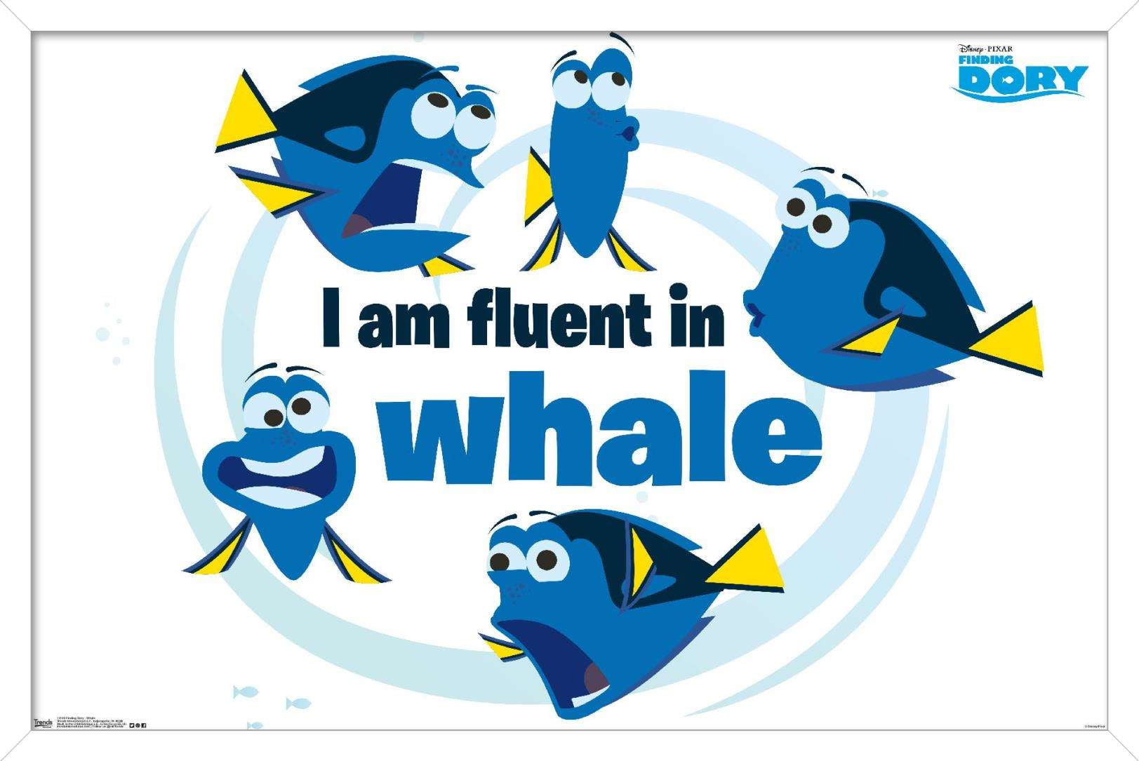 Disney Pixar Finding Dory - Whale Wall Poster, 14.725" x 22.375 ...