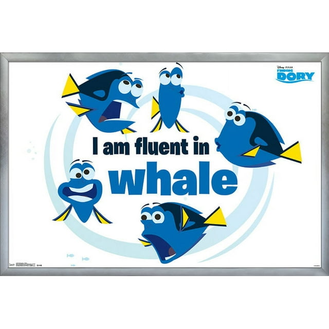 Disney Pixar Finding Dory - Whale Wall Poster, 22.375" x 34", Framed ...