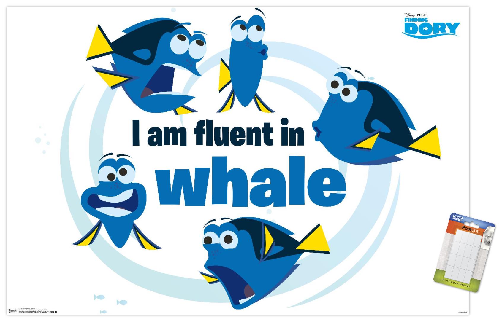 Disney Pixar Finding Dory - Whale Wall Poster, 22.375" x 34" - Walmart.com