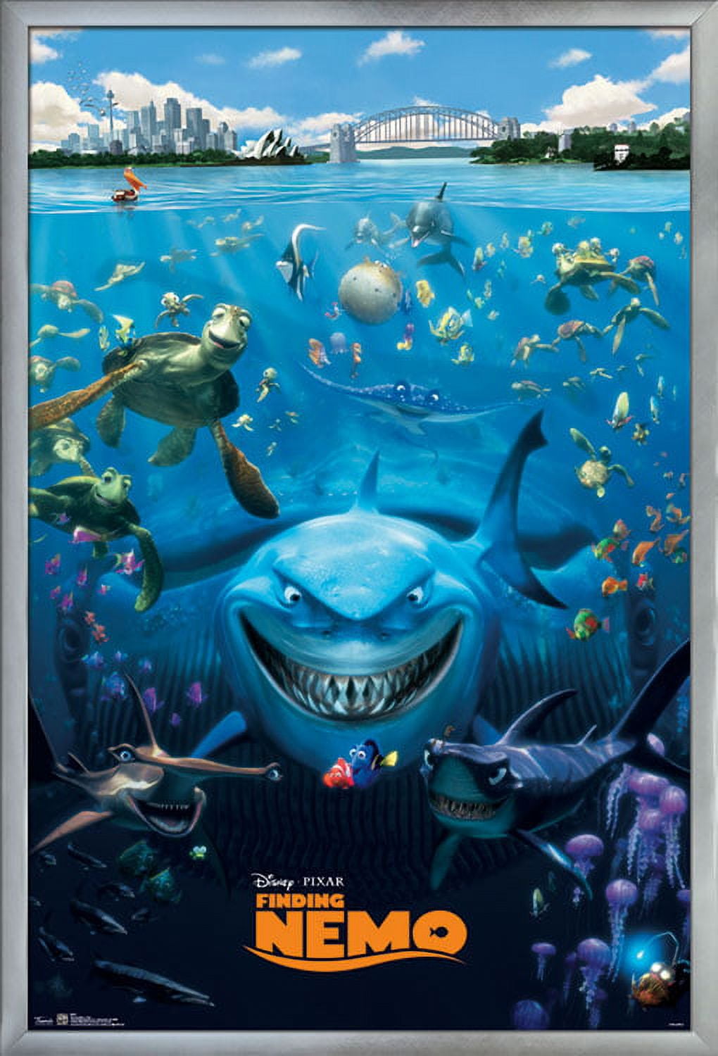 Disney Pixar Finding Nemo - Cast Wall Poster, 22.375" x 34", Framed ...