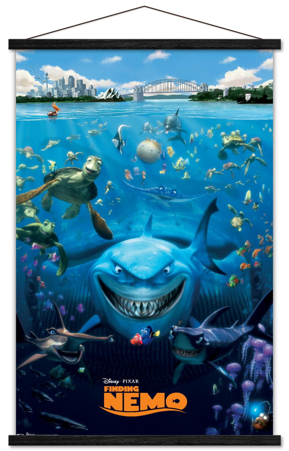Disney Pixar Finding Nemo - Cast Wall Poster with Wooden Magnetic Frame ...