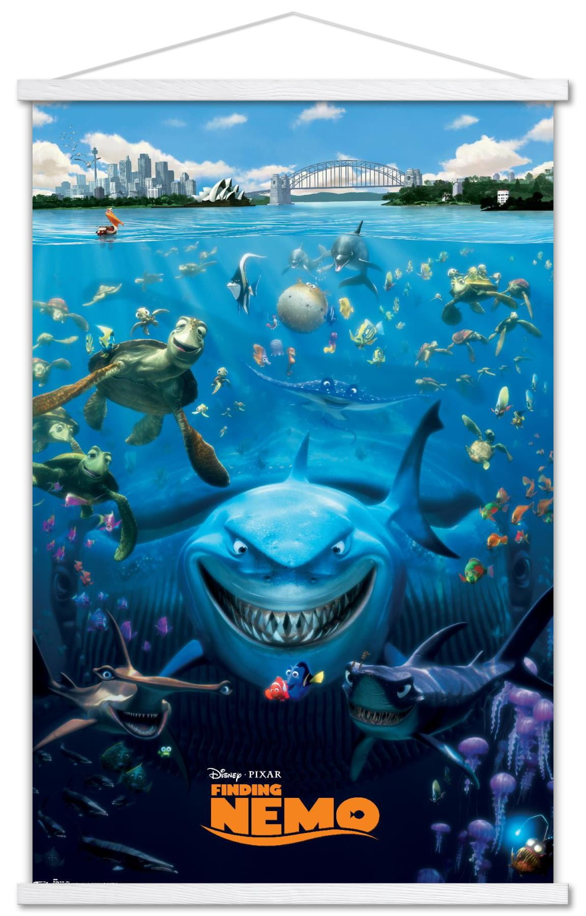 Disney Pixar Finding Nemo - Cast Wall Poster with Wooden Magnetic Frame ...