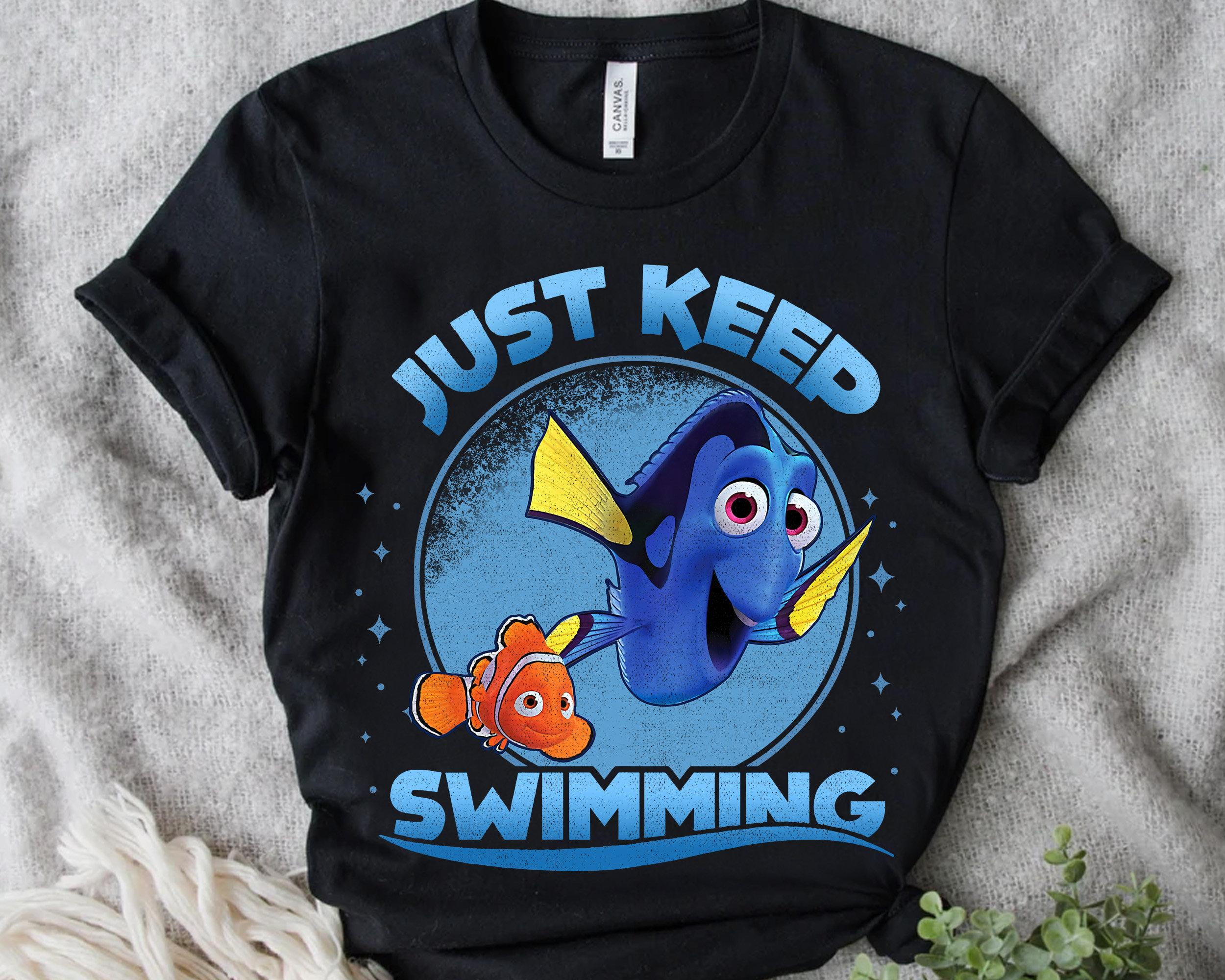 Disney Pixar Finding Nemo Just Keep Swimming Retro Shirt, Magic Kingdom ...