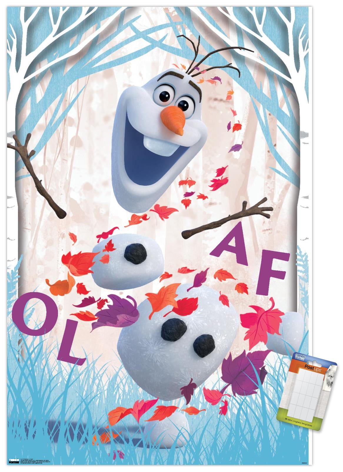 Disney Pixar Frozen 2 - Olaf Wall Poster, 14.725" x 22.375" - Walmart.com