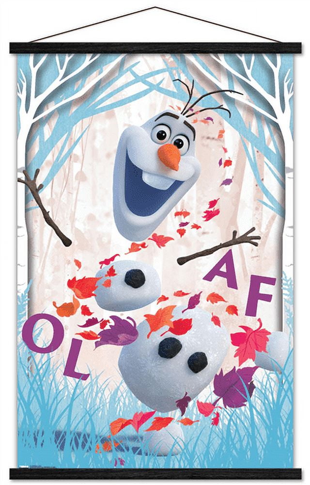 Disney Pixar Frozen 2 - Olaf Wall Poster with Magnetic Frame, 22.375" x ...